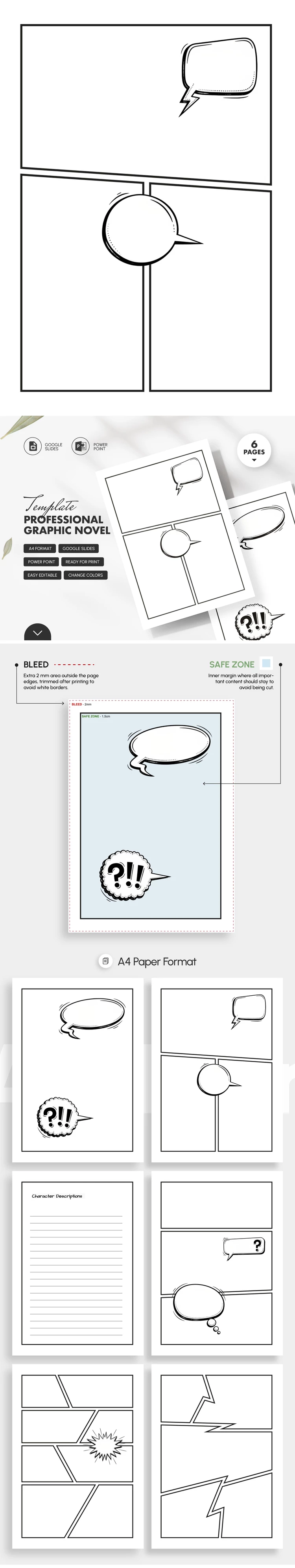 Free Professional Graphic Novel Template Bundle In Google Slides