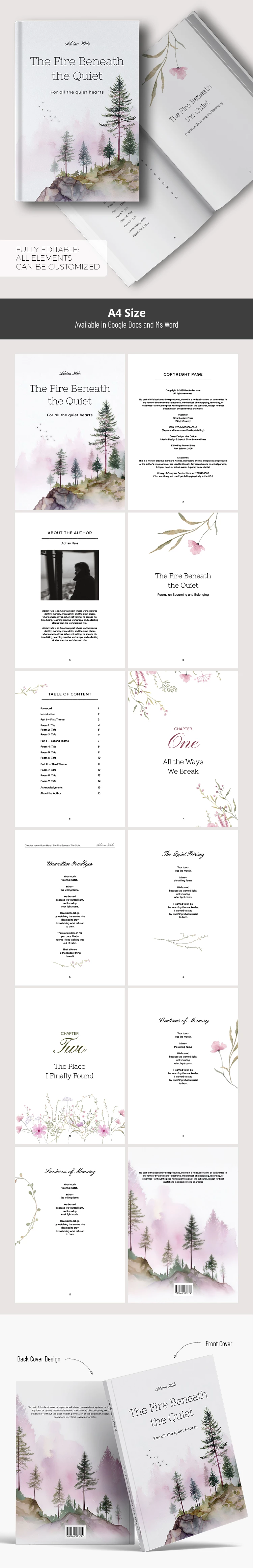 Professional Poetry Book Template in Google Docs and Microsoft Word ...