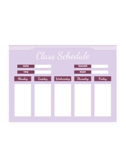 Free Pure Purple Class Schedule Template In Google Docs