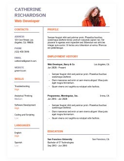 Free Pure Web Developer Resume Template in Google Docs and Microsoft ...
