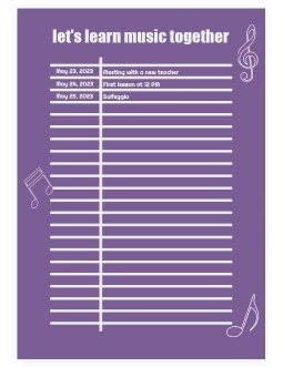 Free Purple Musical Notes Template in Google Sheets and Microsoft Excel ...