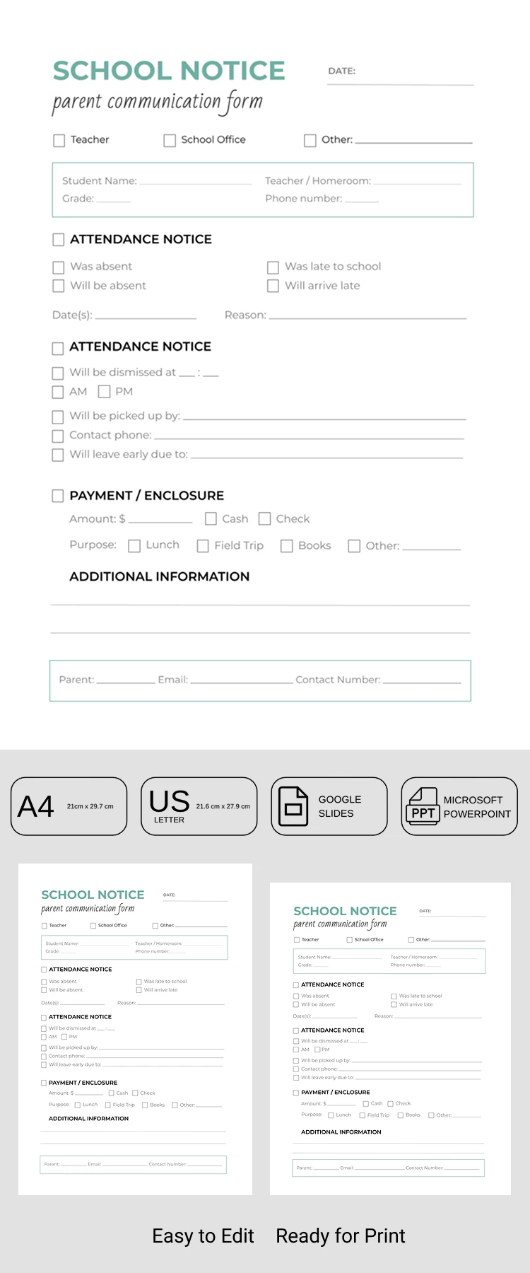 Free School Excuse Note Template in Google Slides and Microsoft ...
