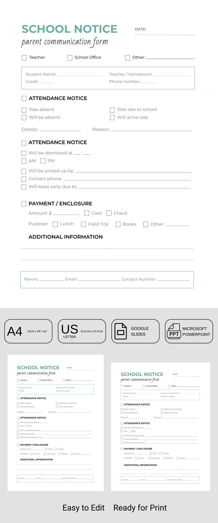 Free School Excuse Note Template in Google Slides and Microsoft ...