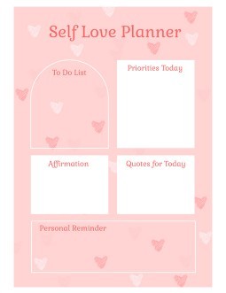 Free Self Love Planner Template In Google Docs