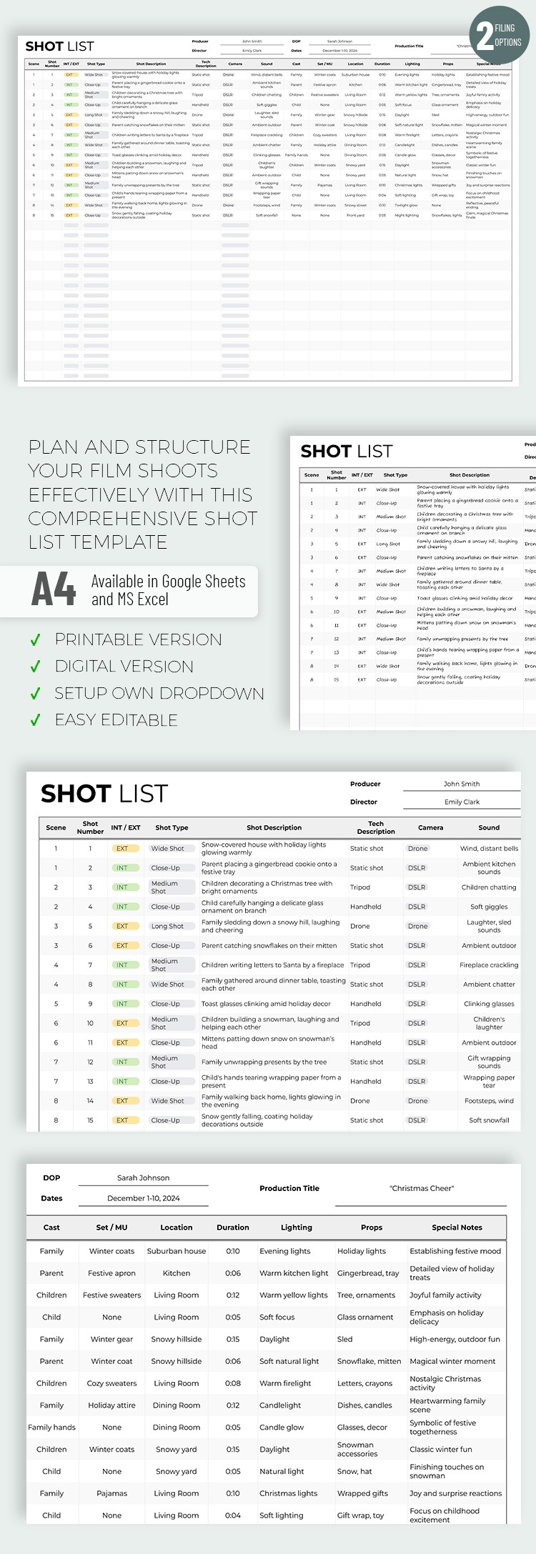 Free Shot List Template in Google Sheets and Microsoft Excel ...