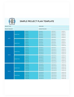 Free Simple Blue Project Plan Template In Google Docs