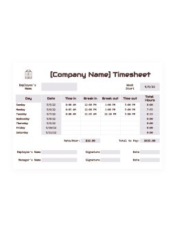 Free Simple Employee Timesheet Template In Google Sheets