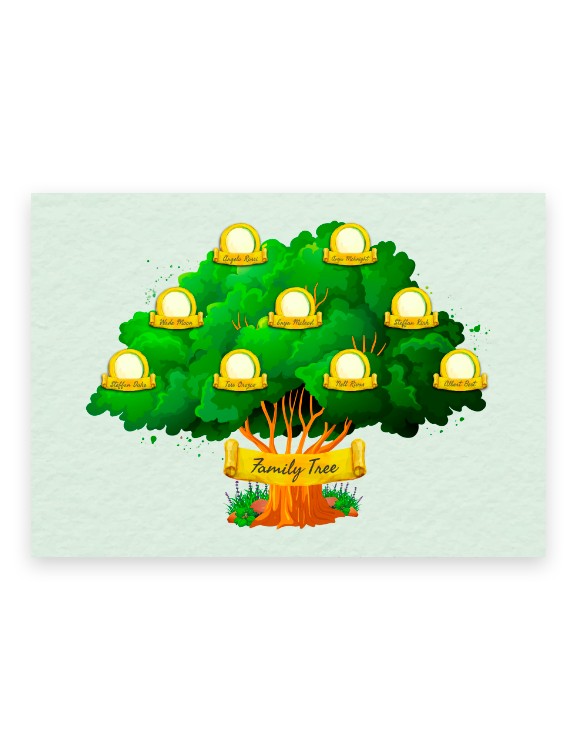 Free Albero genealogico semplice Modello in Google Slides and Microsoft ...