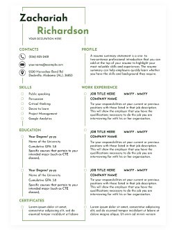 Free Simple Geometric Resume Template in Google Docs and Microsoft Word ...