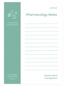 Free Simple Green Pharmacology Notes Template In Google Docs