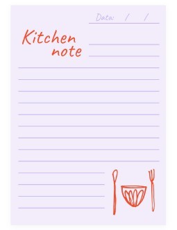 Free Simple Kitchen Note Template in Google Docs and Microsoft Word ...