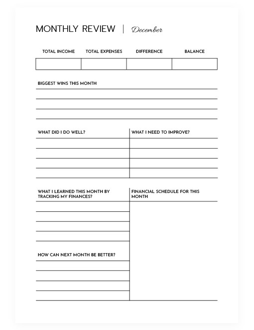 Free Personal Monthly Financial Budget Template in Google Docs and ...