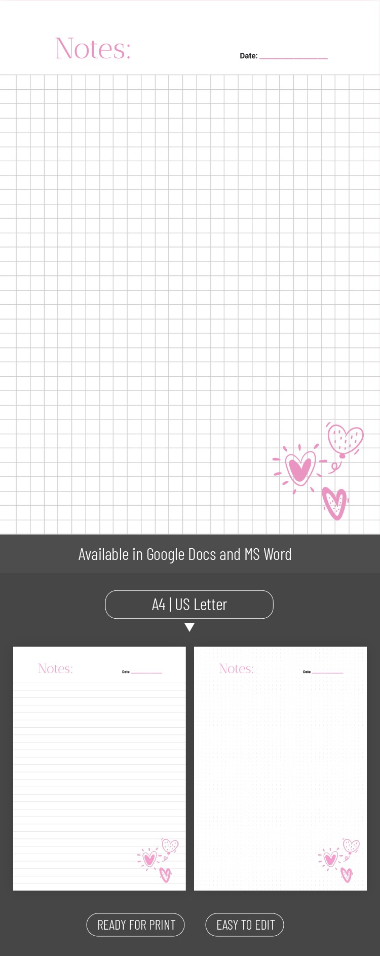 Free Simple Notes Template in Google Docs and Microsoft Word ...