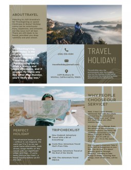 Free Brochure de voyage simple à trois volets Modèle en Google Docs and ...