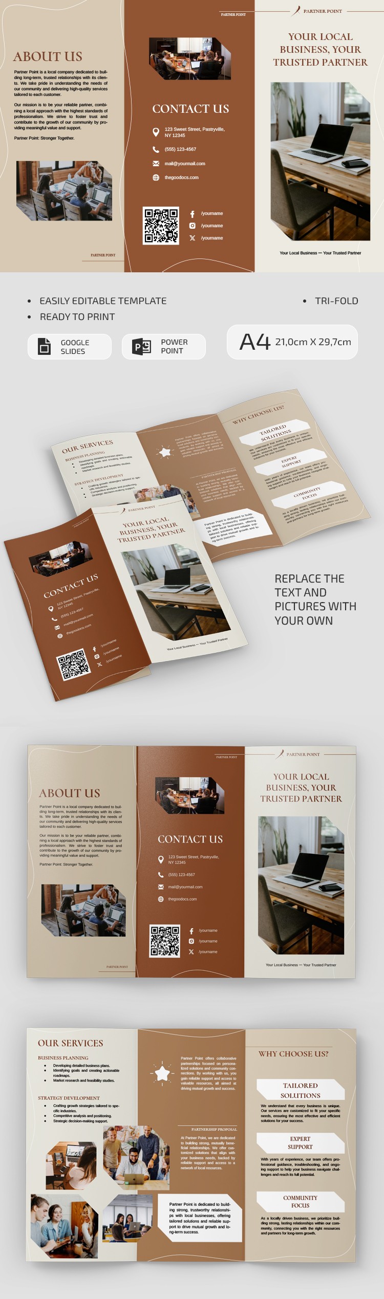 Free Small Business Brochure Template in Google Slides and Microsoft ...
