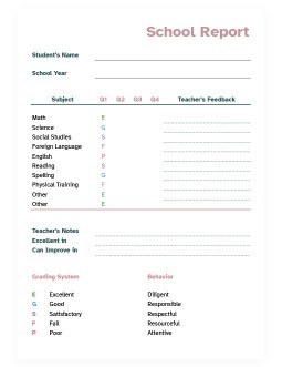 Free Soft Colors School Report Template In Google Docs