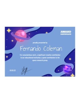 Free Space Award Certificate Template in Google Slides and Microsoft ...