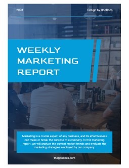 Free Stylish Weekly Marketing Reports Template In Google Docs