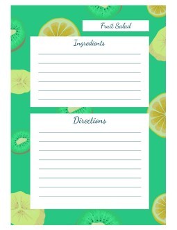 Free Summer Recipe Card Template In Google Docs