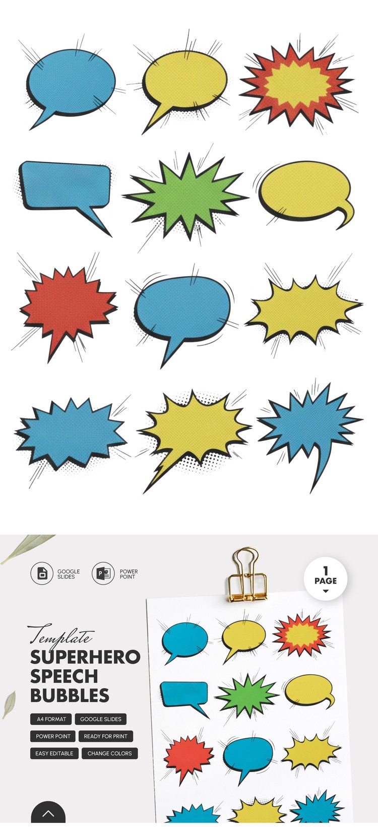 Free Superhero Speech Bubbles Template In Google Slides