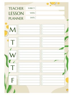 Free Teacher Weekly Lesson Planner Template In Google Docs