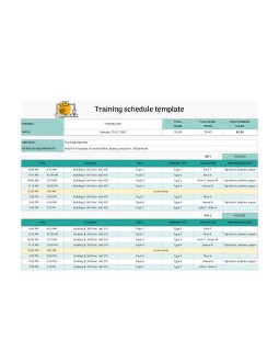 Free Ten Day Training Schedule Template In Google Docs