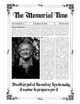 Free The Memorial Time Newspaper Template In Google Docs