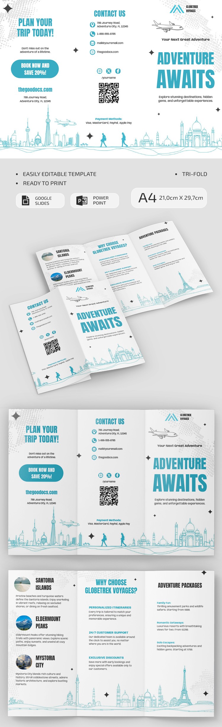 Free Travel Brochure Example Template in Google Slides and Microsoft ...