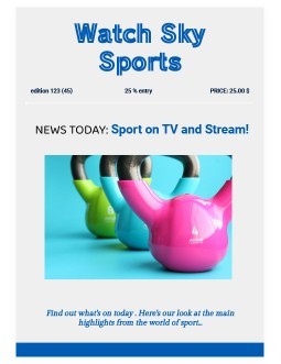 Free Trendy Sport Newsletter Template In Google Docs