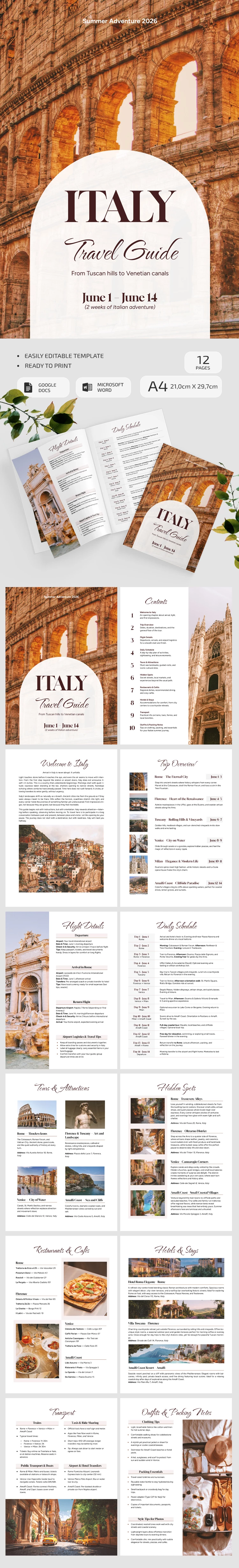 Free Plantilla de Guía de Viaje Definitiva Plantilla en Google Docs and ...