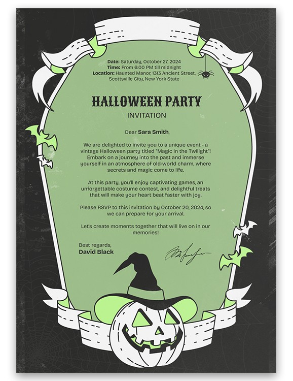 O Halloween Invitations Sample