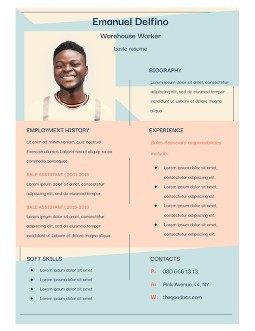 Free Warehouse Worker Basic Resume Template In Google Docs