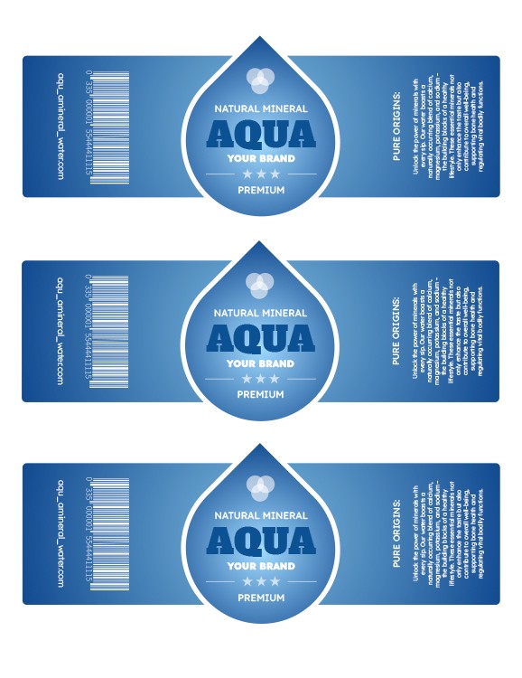 Free Water Bottle Label Template In Google Slides