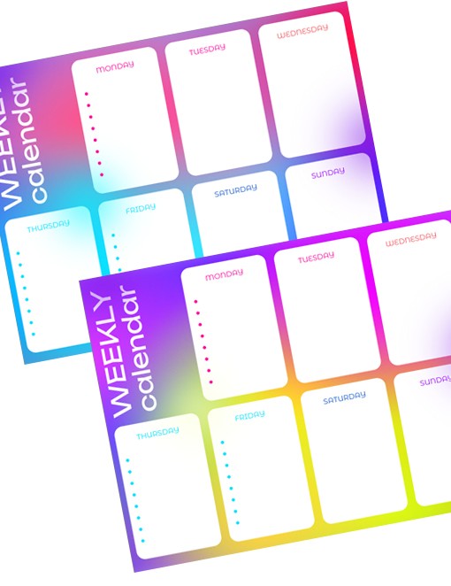Weekly Schedule Calendar Template 3159