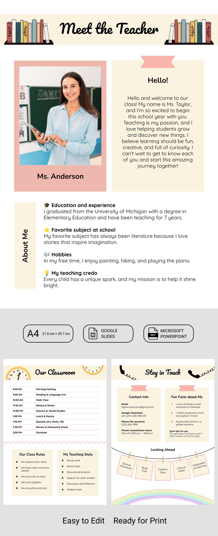 Free Welcome to My Class - Meet the Teacher Newsletter Template ...