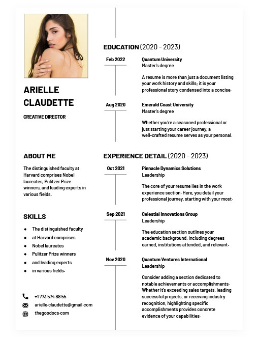 Free Executive Level Resume Template in Google Docs and Microsoft Word ...