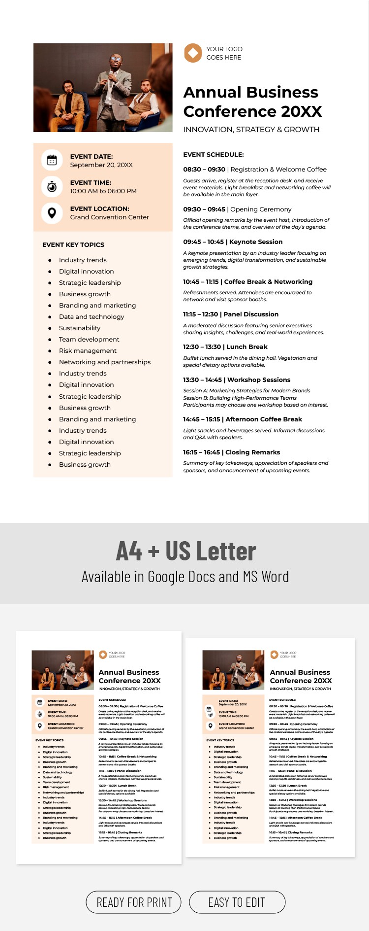 Free Winter Event Program Schedule Template In Google Docs