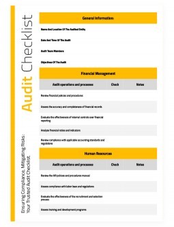 Free Yellow Structural Audit Checklist Template In Google Docs
