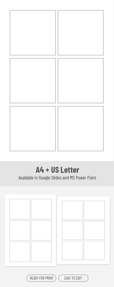 Free Blank 6 Panel Comic Strip Template In Google Slides