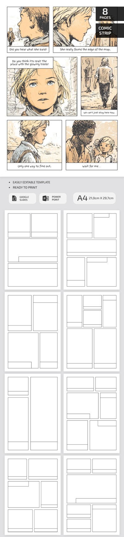 Comic Book Templates in Google Slides and Powerpoint | thegoodocs.com