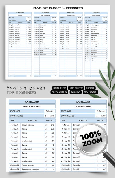 Free Envelope Budgeting Templates in Google Sheets and Excel ...