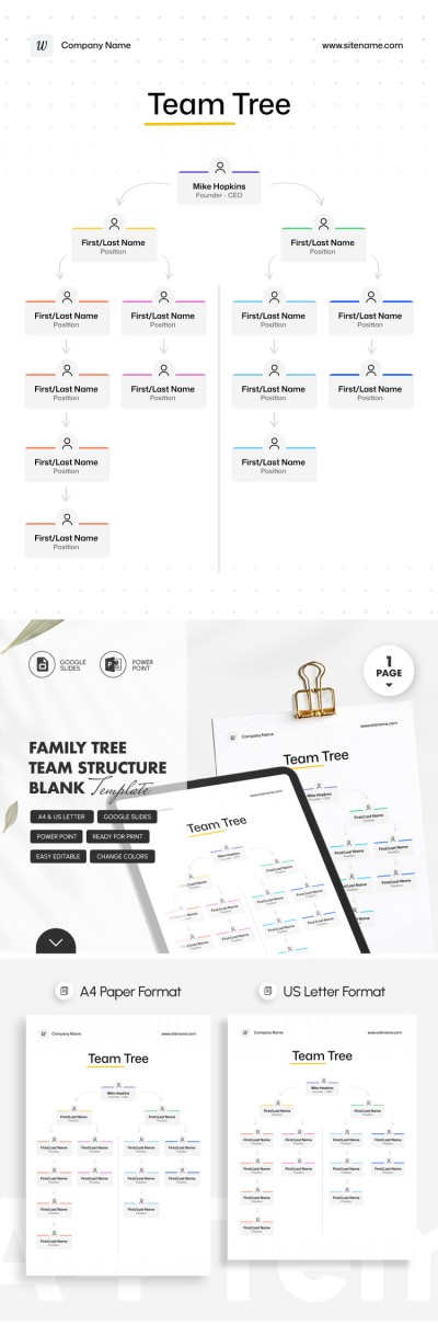 6 Generation Family Tree Templates | thegoodocs.com