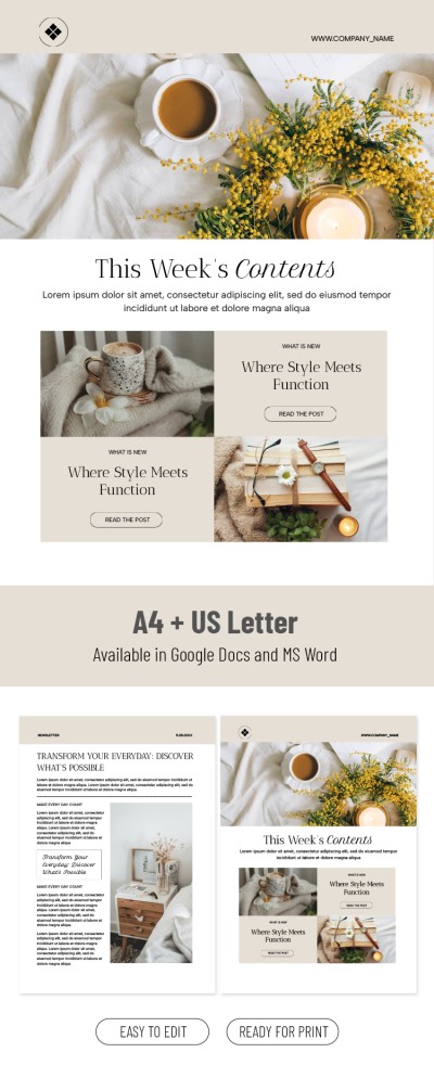 Free Weekly Newsletter Templates | thegoodocs.com