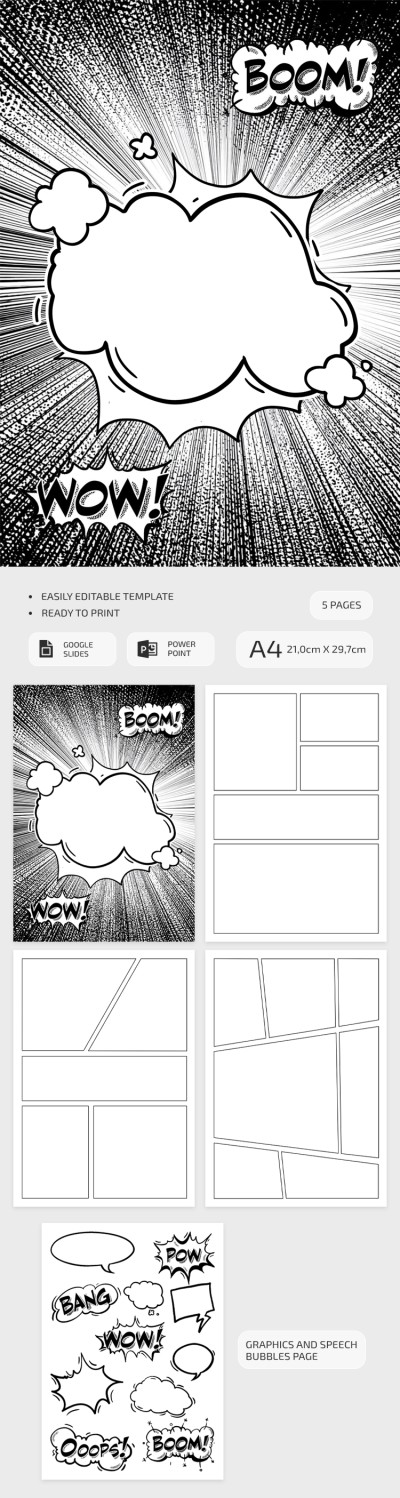 Comic Templates | thegoodocs.com