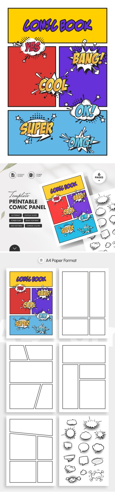 Comic Templates | thegoodocs.com
