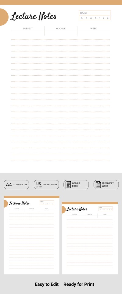 Plantillas gratuitas de notas de estudio para Google Docs y Word ...
