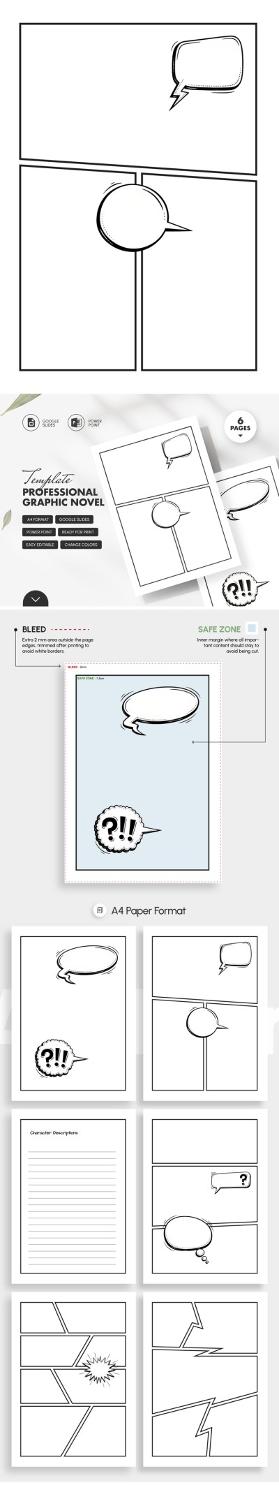 Free Professional Graphic Novel Template Bundle In Google Slides
