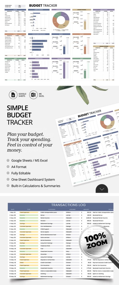 Free Simple Budget Tracker Template In Google Sheets